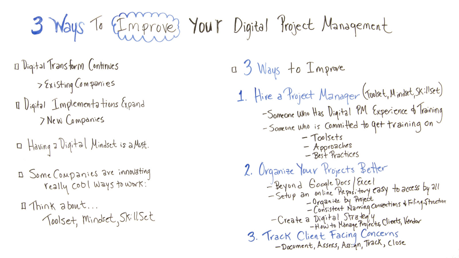 3 Ways to Improve Your Digital Project Management