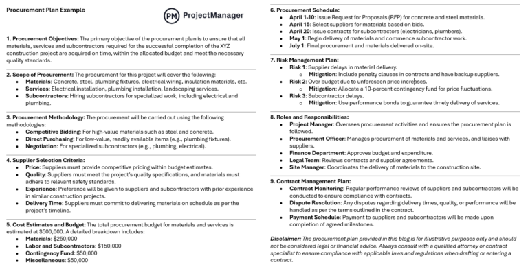 How to Make a Procurement Management Plan - ProjectManager
