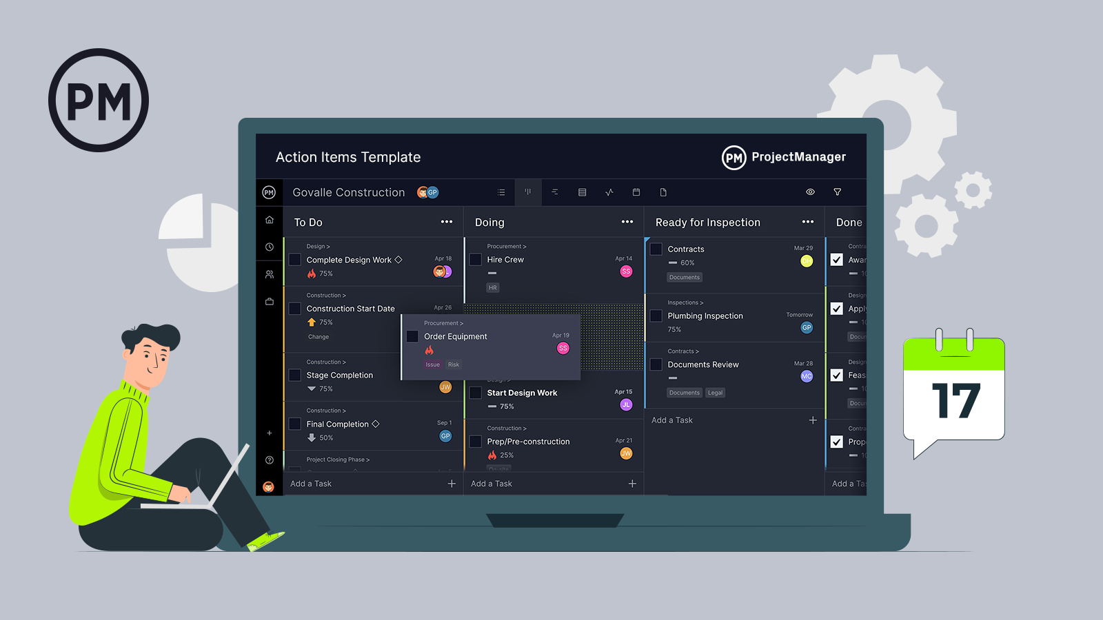 Free Action Items Template for Excel - ProjectManager