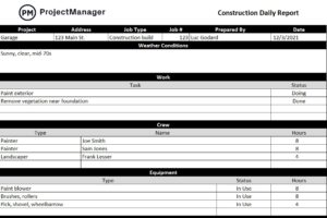 20 Free Excel Construction Templates - ProjectManager