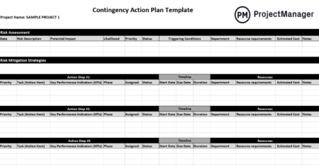 Contingency Plan Template for Excel (Free Download)