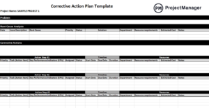 Corrective Action Plan Template for Excel (Free Download)