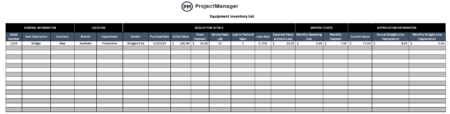 Equipment Inventory Template for Excel (Free Download)