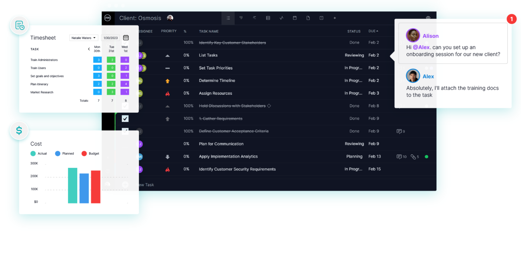 Professional services project management software - ProjectManager