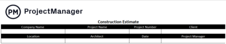 Construction Estimate Template for Excel (Free Download)