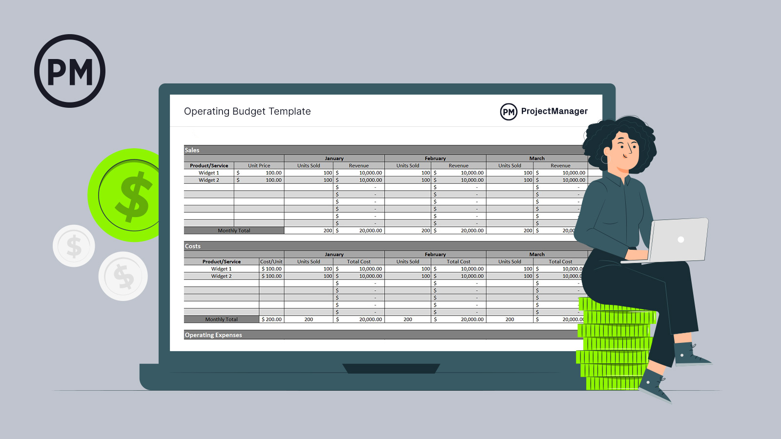 Operating Budget Template For Excel Free Download 