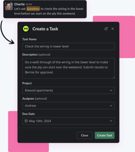 ProjectManager + Slack - ProjectManager