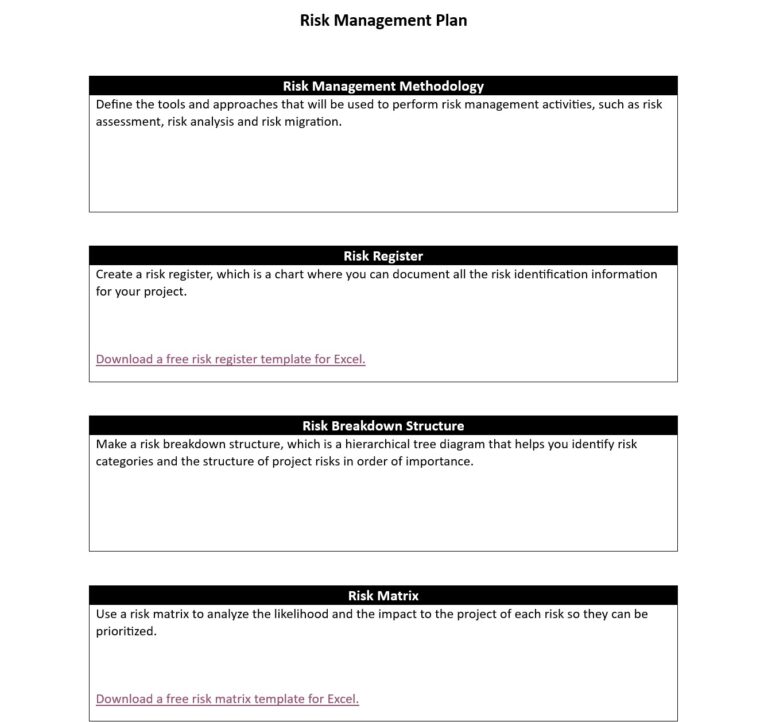 Risk Management Template for Word (Free Download)