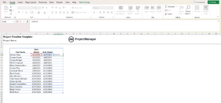 How to Create a Project Timeline in Excel (Free Template Included ...