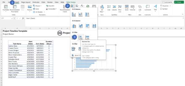 How to Create a Project Timeline in Excel (Free Template Included ...