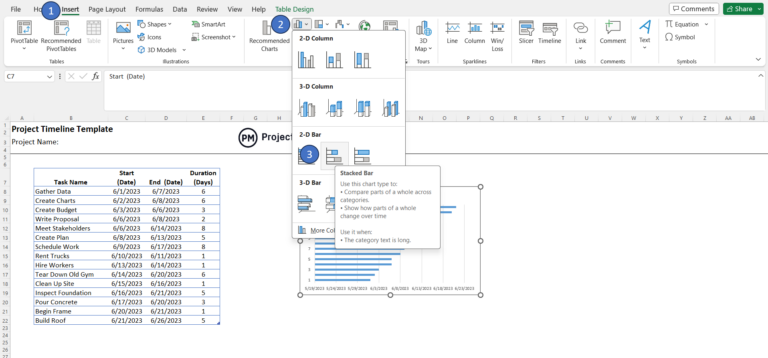 How to Create a Project Timeline in Excel (Free Template Included ...