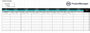 Free Google Sheets Schedule Template: Manage Schedules Online ...