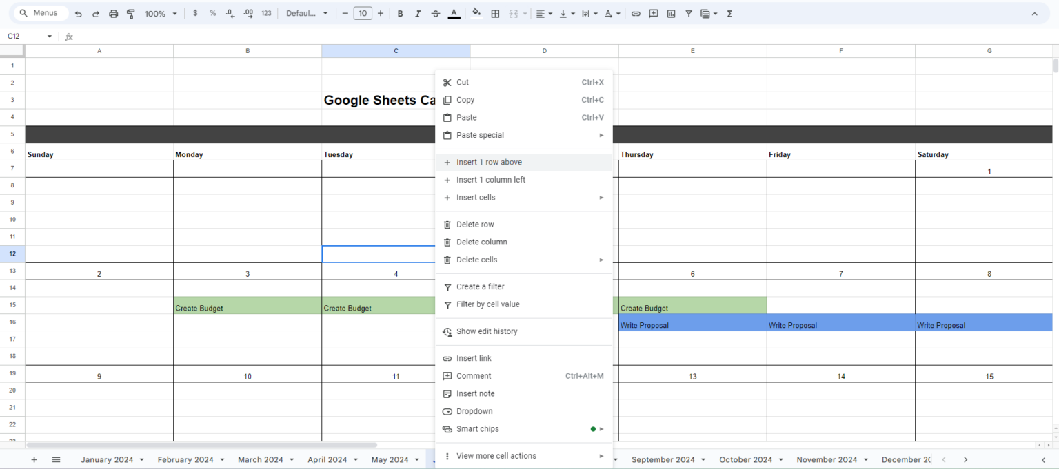Google Sheets Calendar Template (2024): Manage Business Schedules ...