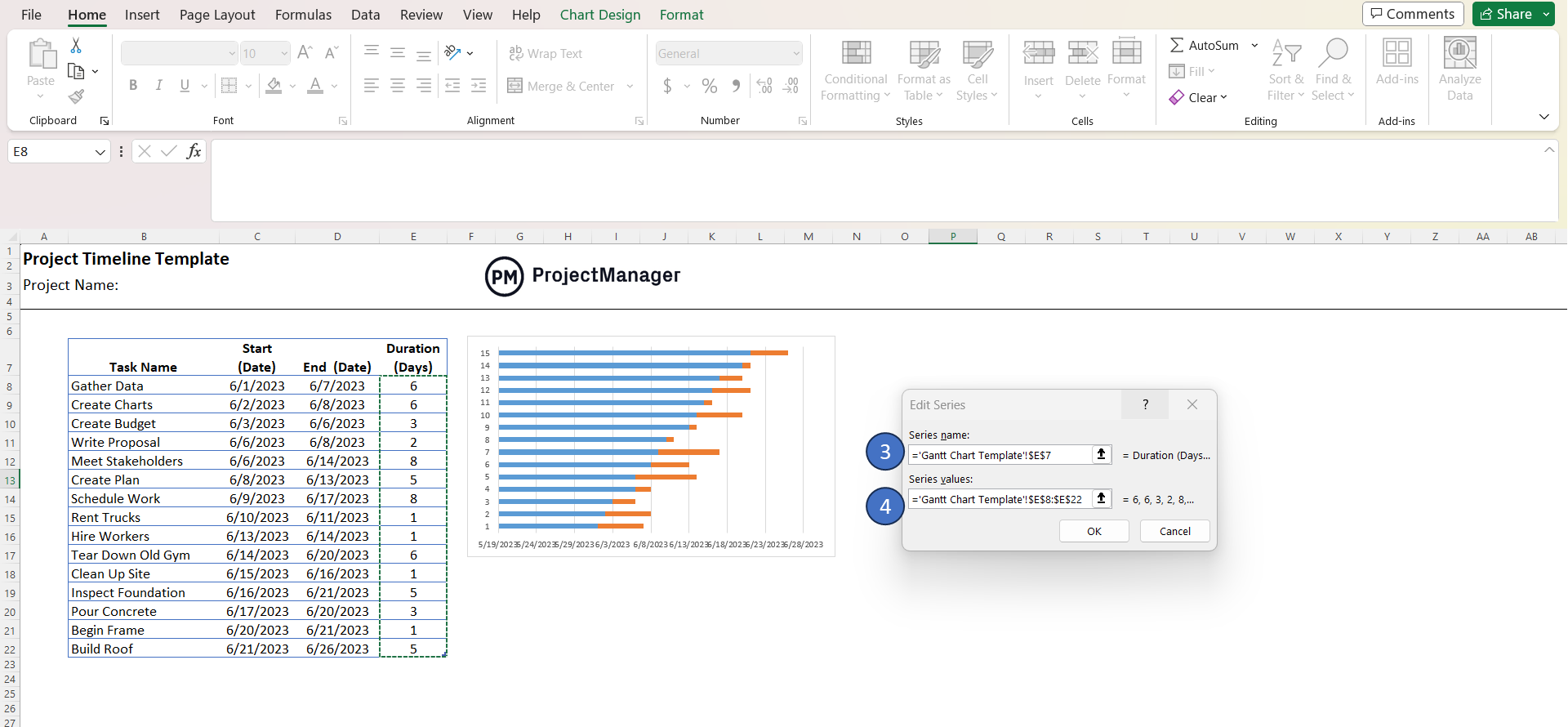 How to Create a Project Timeline in Excel (Free Template Included ...