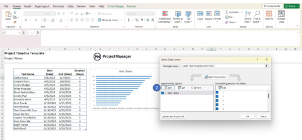 How to Create a Project Timeline in Excel (Free Template Included ...
