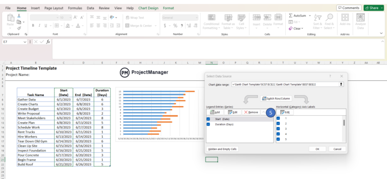 How to Create a Project Timeline in Excel (Free Template Included ...