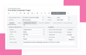 ProjectManager + Acumatica - ProjectManager