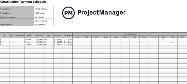How to Make a Contractor Payment Schedule in Construction (Template ...