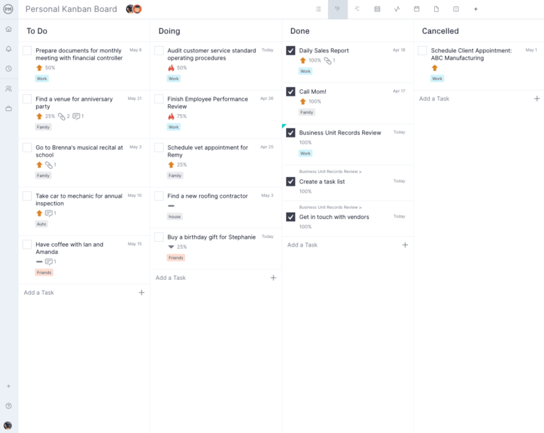 How to Prioritize Tasks With Personal Kanban Boards - ProjectManager