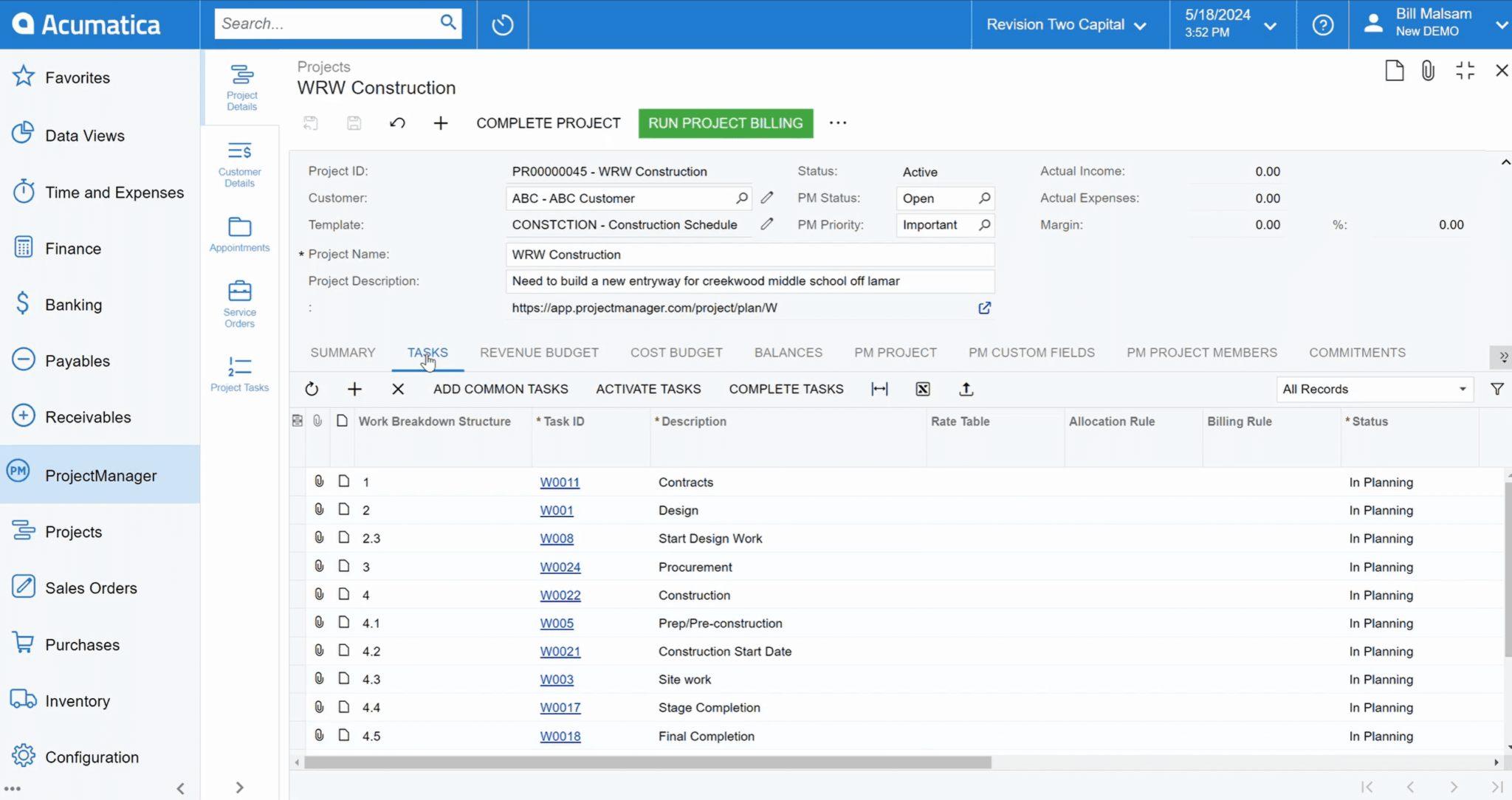 Acumatica For Project Management Key Features And Integrations