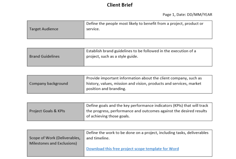 How to Write a Client Brief (Example & Template Included)