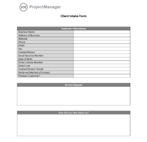 Client Intake Form for Word (Free Download)