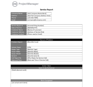 Service Report Template for Word (Free Download)