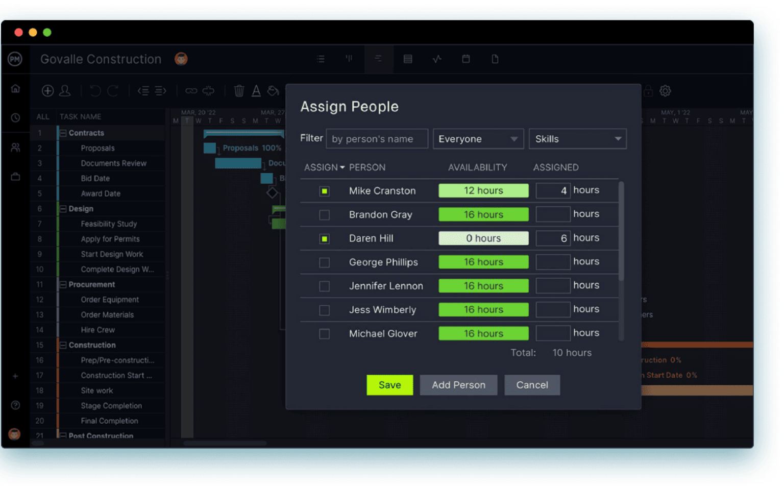 Engineering project management software - ProjectManager