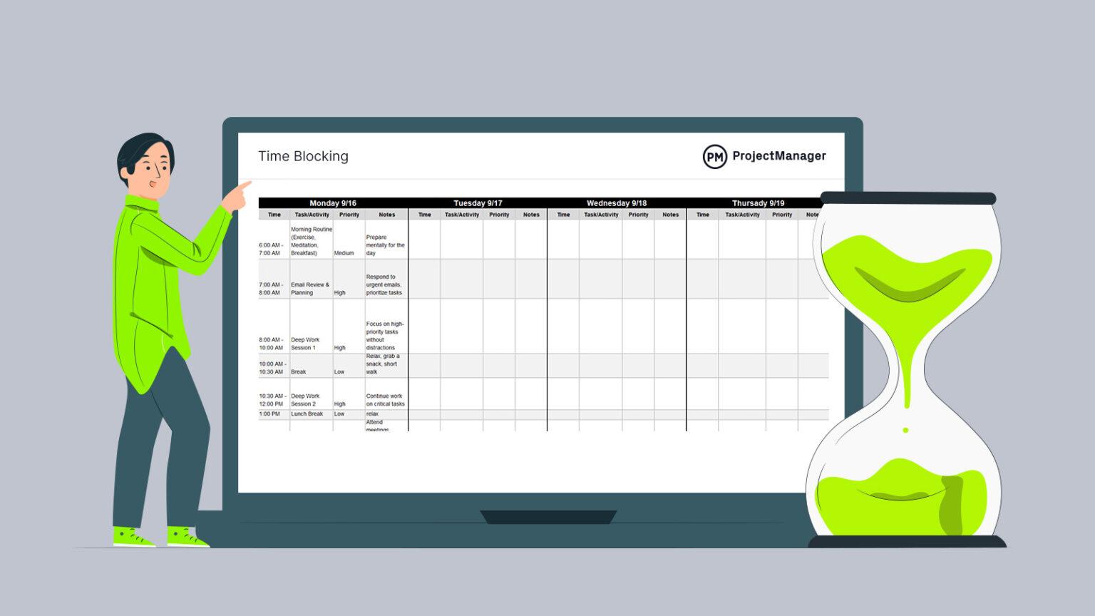 Time Blocking Template - ProjectManager