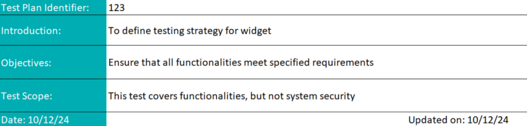 Test Plan Template - ProjectManager