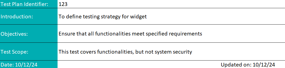 Test Plan Template - ProjectManager