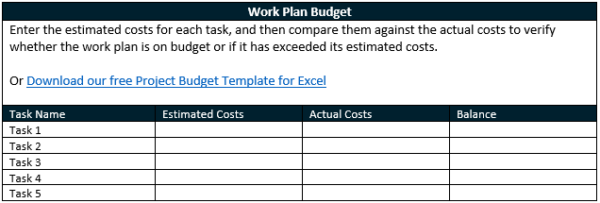 Work Plan Template for Word (Free Download) - ProjectManager