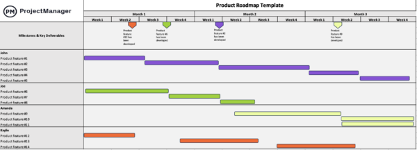 Product Roadmap Template - ProjectManager