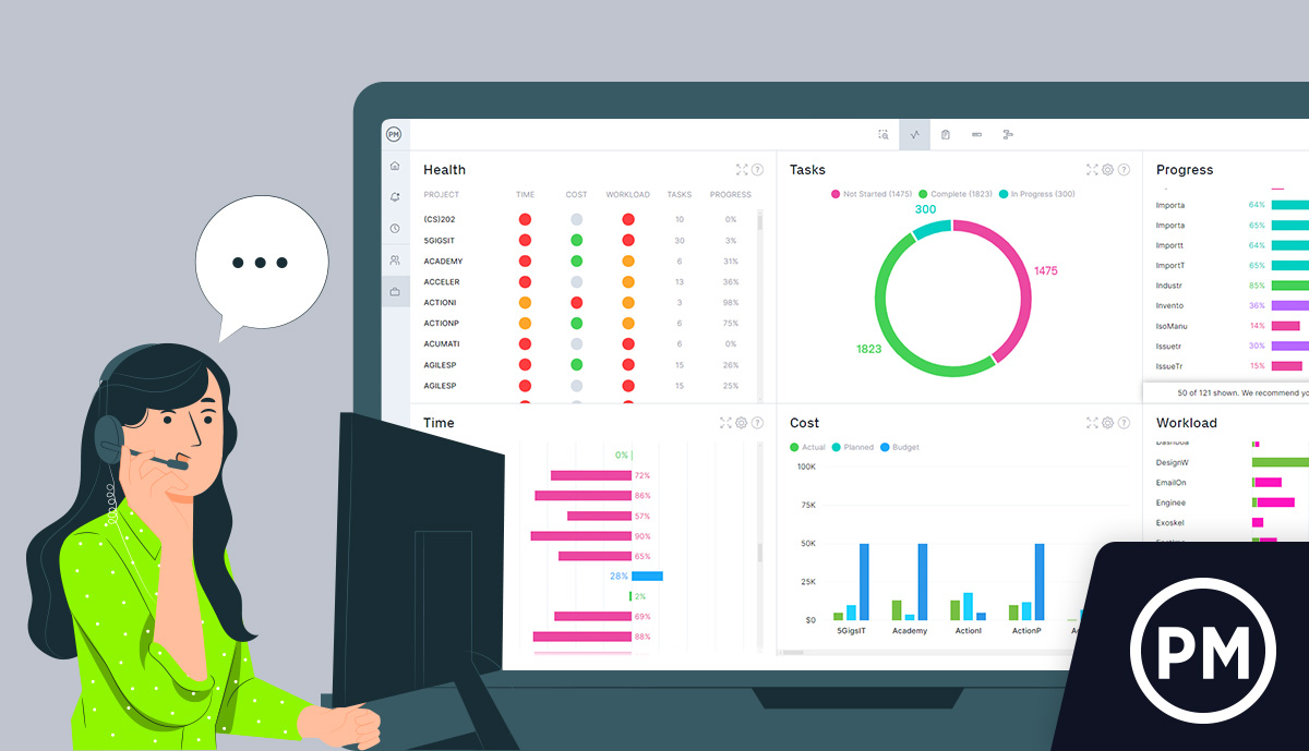 Professional services project management software - ProjectManager