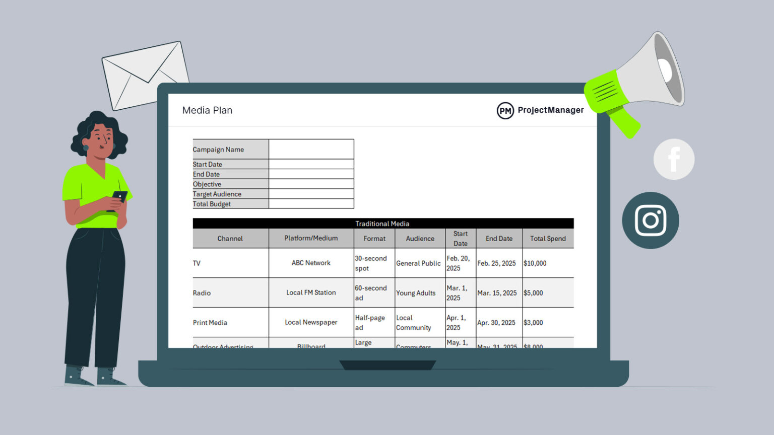 Media Plan Template for Excel (Free Download)