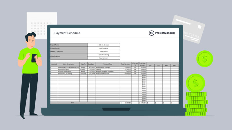 How to Make a Contractor Payment Schedule in Construction (Template ...