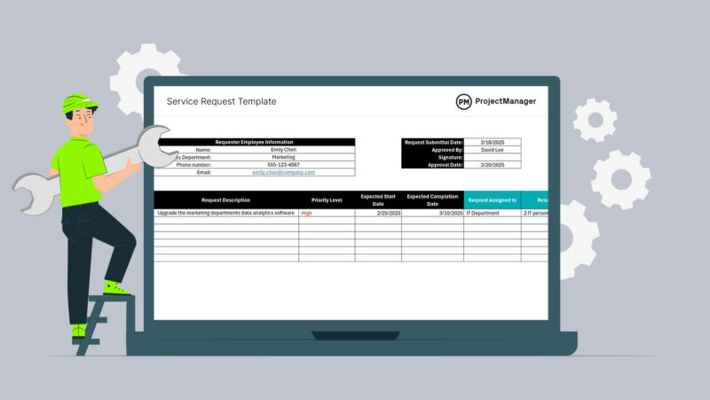 Service Request Form for Excel (Free Download)