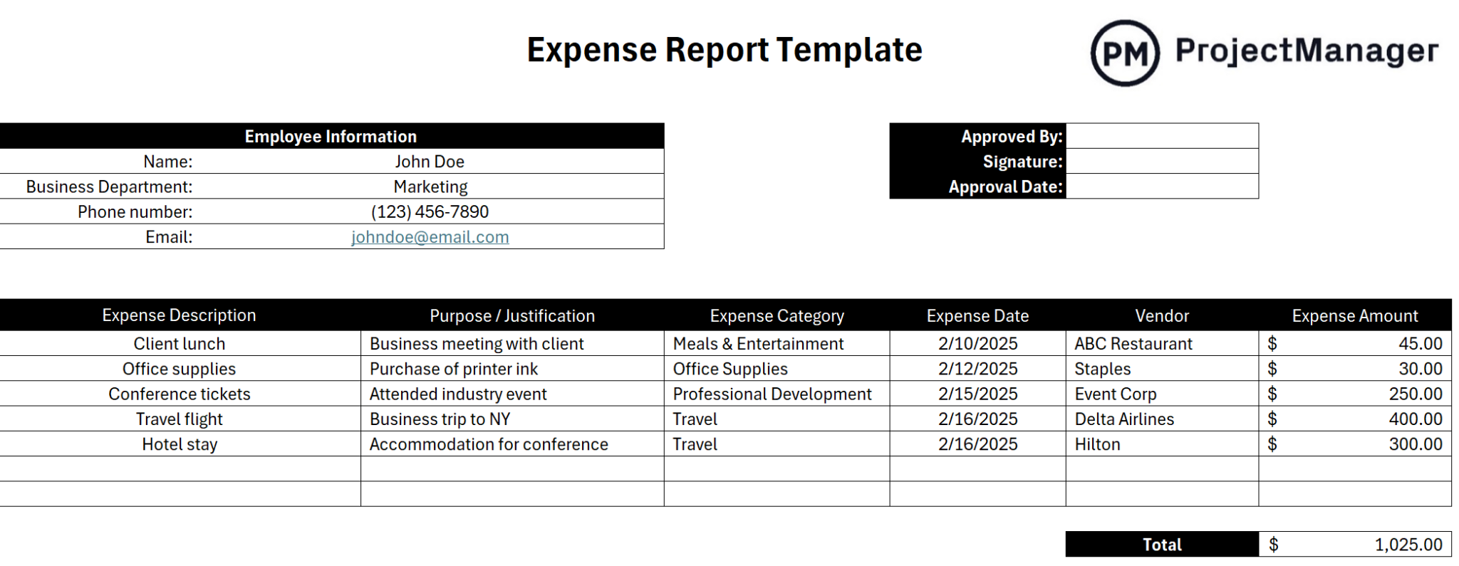 10 Free Construction Expense Tracker Templates