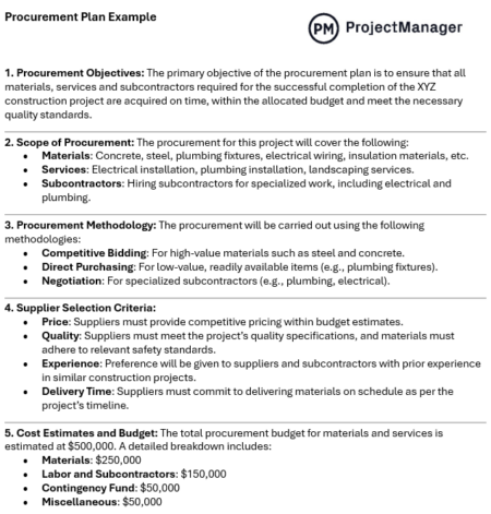 How to Make a Procurement Management Plan - ProjectManager