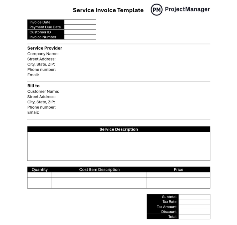 9 Service Templates: Service Agreement, Service Invoice & More