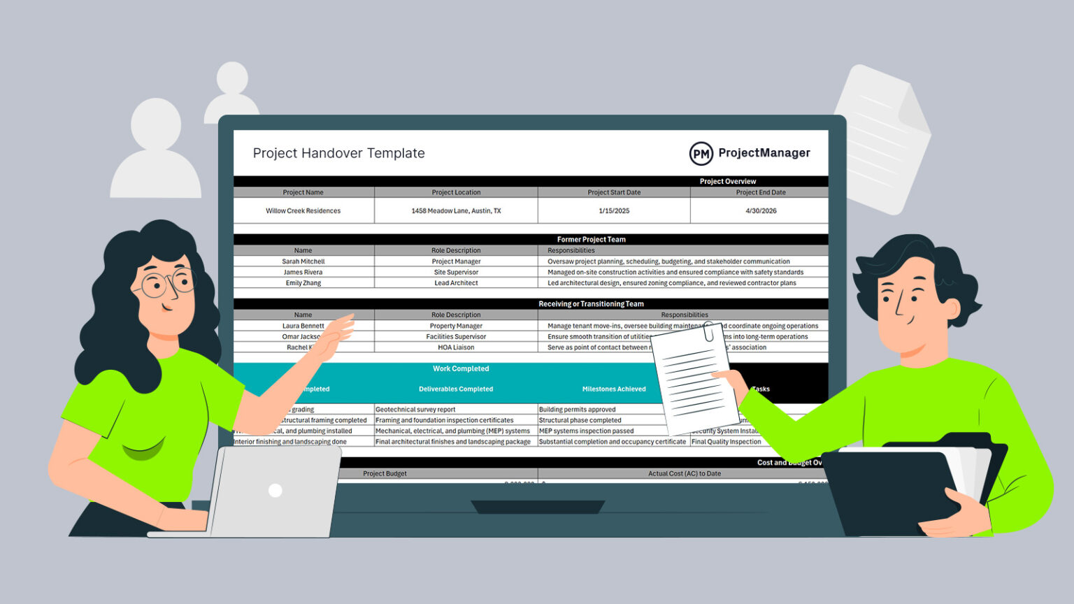 Project Handover Template for Excel (Free Download)