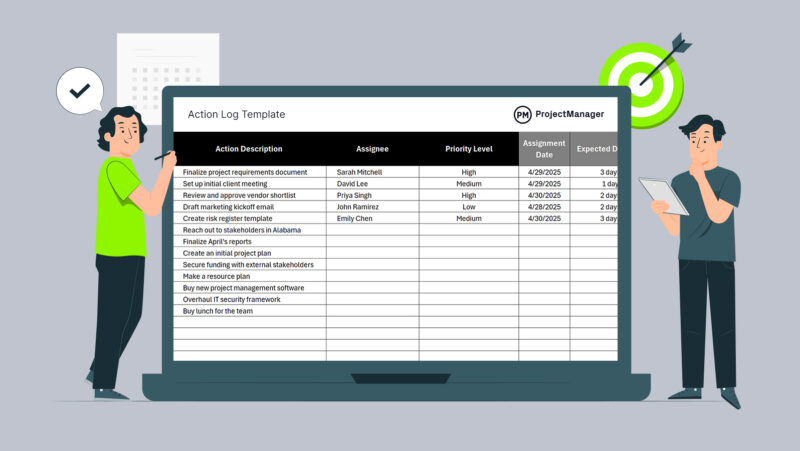 Action Log Template for Excel (Free Download)