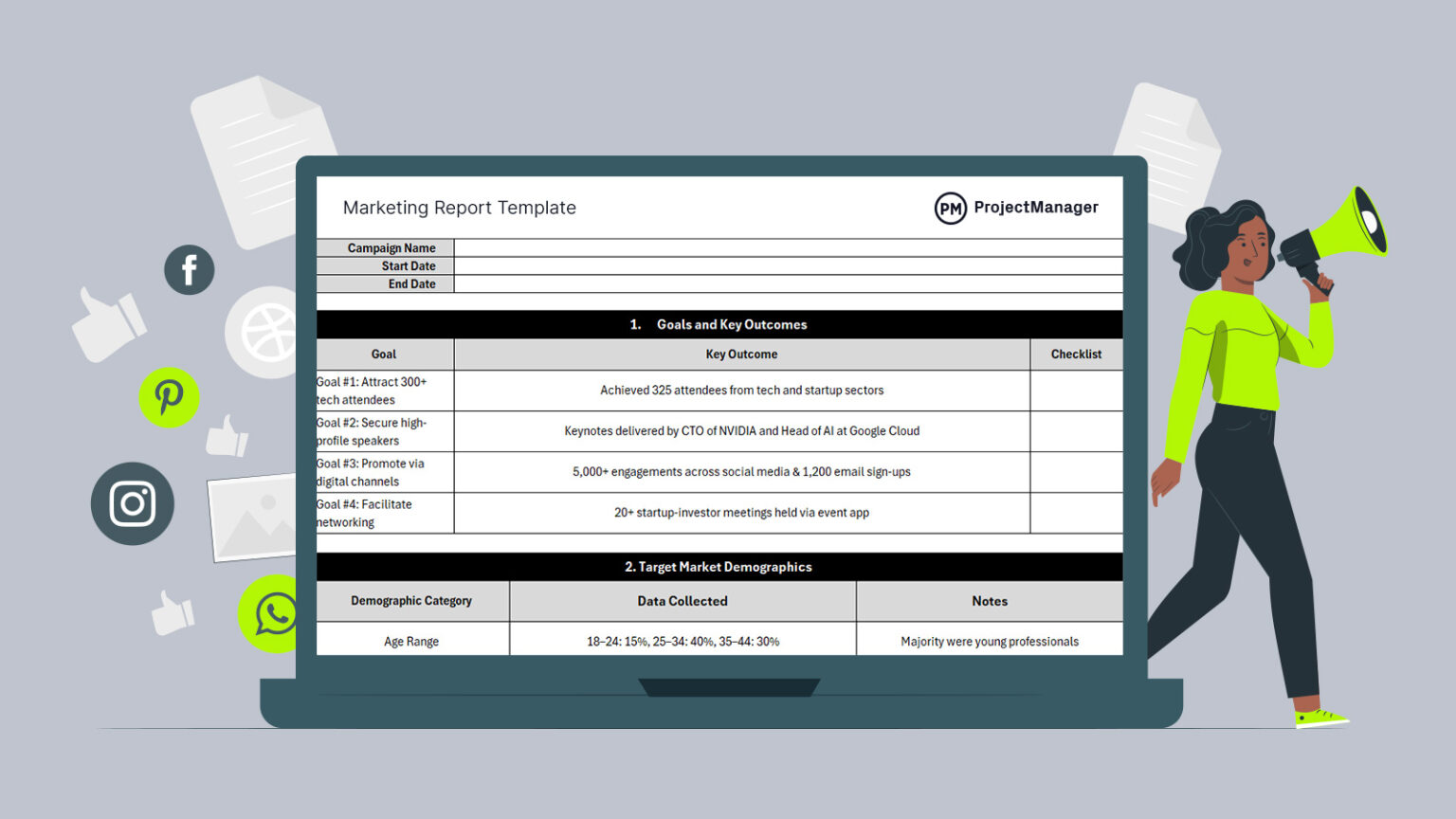 Marketing Report Template for Excel (Free Download)