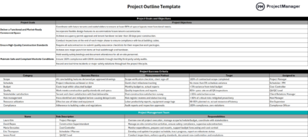 Project Outline Template for Excel (Free Download)