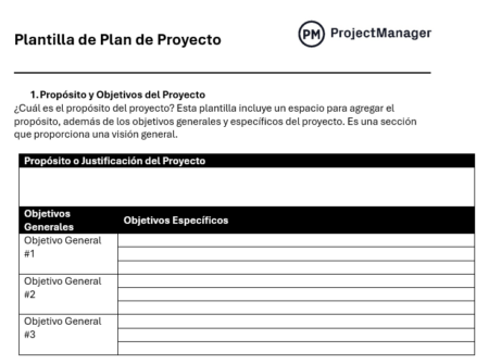 Plantilla de Plan de Proyecto para Word (Descarga Gratis) - ProjectManager