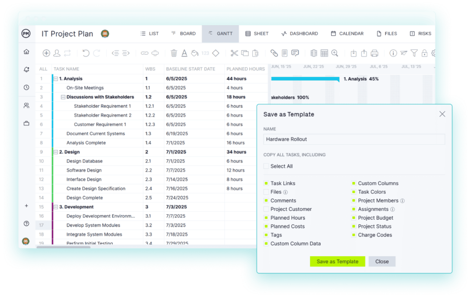 Project Version Control Projectmanager