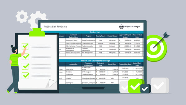 Project List Template for Excel - Free Download
