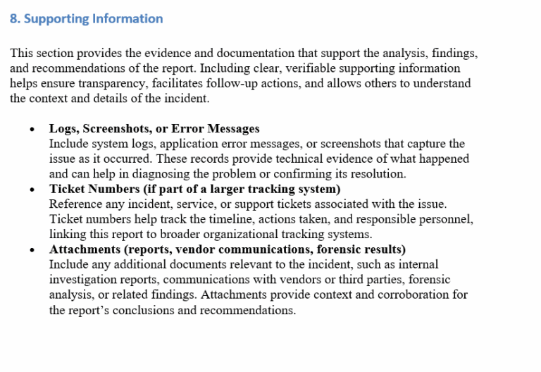IT Incident Report Template for Word (Free Download)