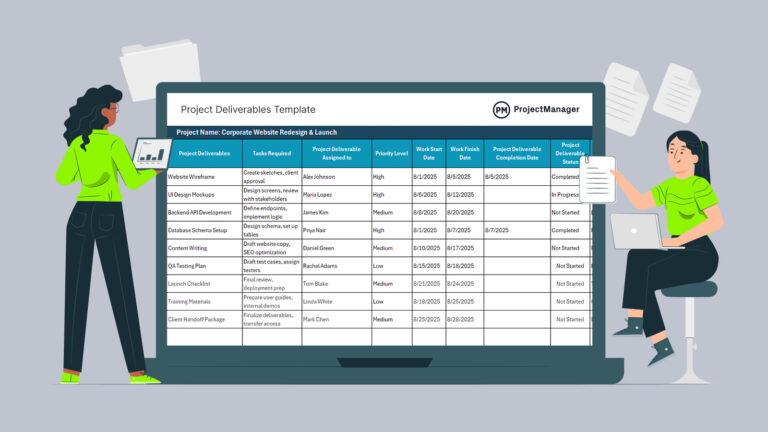 Project Deliverables Template for Excel (Free Download)