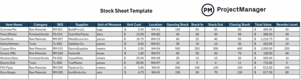 12 Free Inventory Templates for Excel and Google Sheets